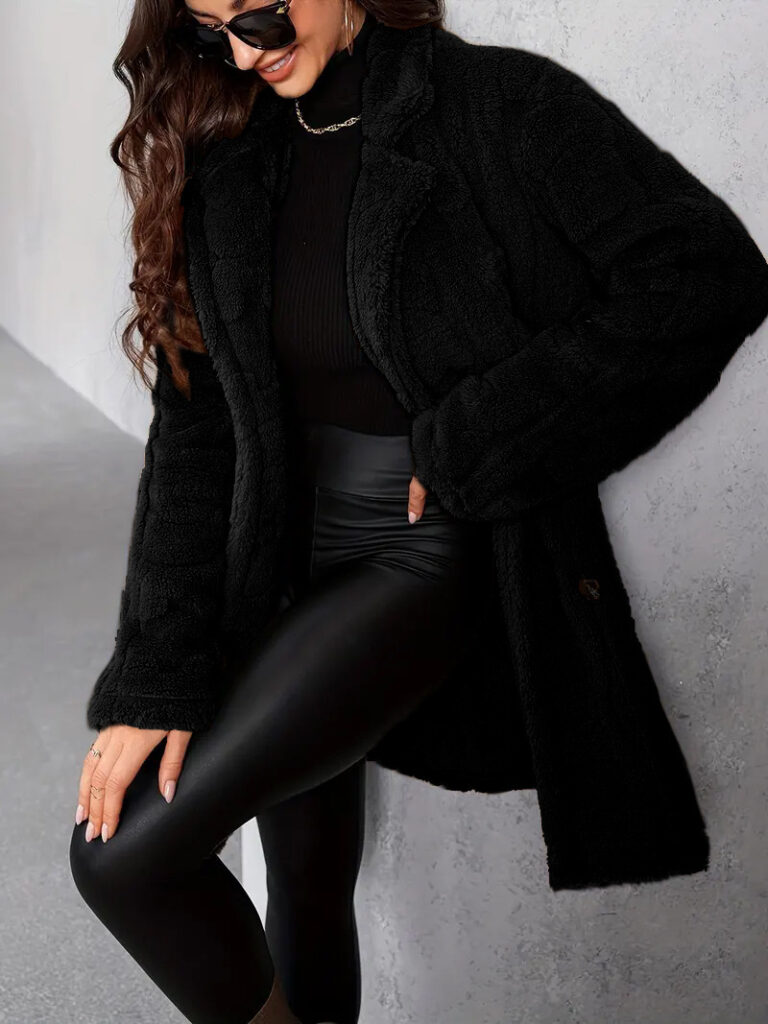 Women’s Loose Fit Overcoat – Stylish Winter Long Coat