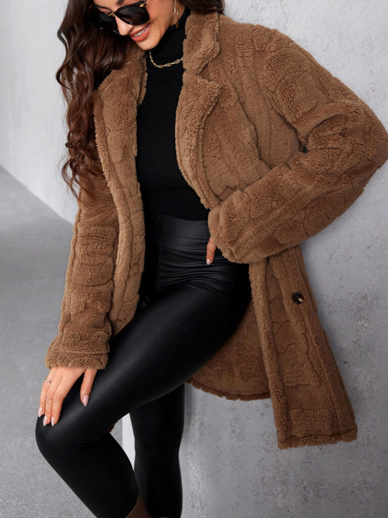 Women’s Loose Fit Overcoat – Stylish Winter Long Coat